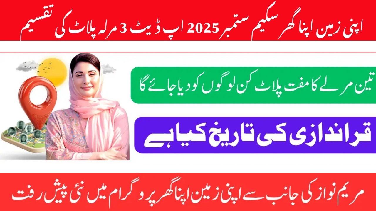 Apni Zameen Apna Ghar Scheme January 2026 Update 3 Marla Plot Distribution